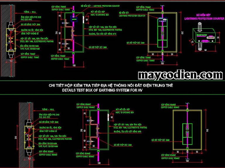Tải Bản Vẽ CAD Hệ Thống Tiếp Địa Đầy Đủ, Thiết Kế Chi Tiết Năm 2022