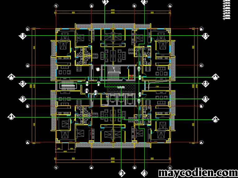 Tải Các Mẫu Thiết Kế File CAD Mặt Bằng Chung Cư Đẹp Mắt, Miễn Phí
